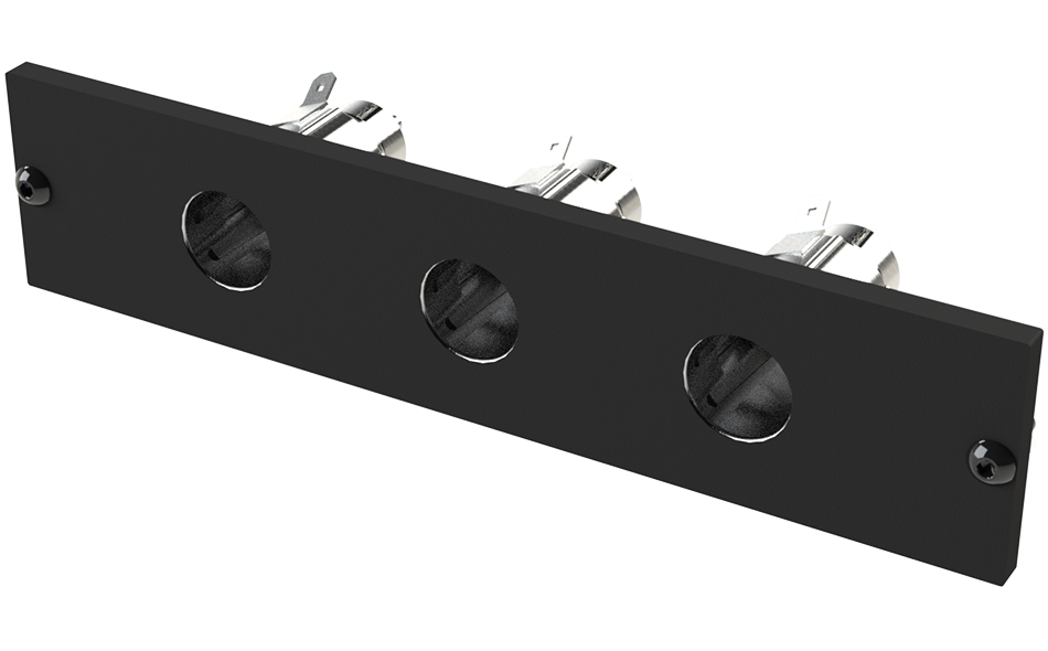 2" Faceplate with 3 x 12V Sockets | Precision Mounting Technologies Ltd.