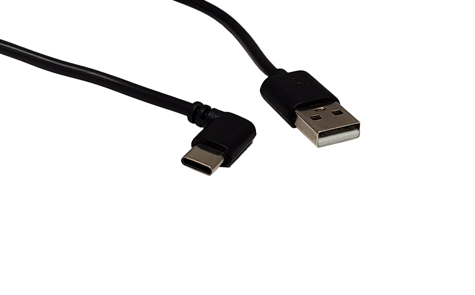 USB-C 2.0 Right Angle To USB A Male 10FT | Precision Mounting ...